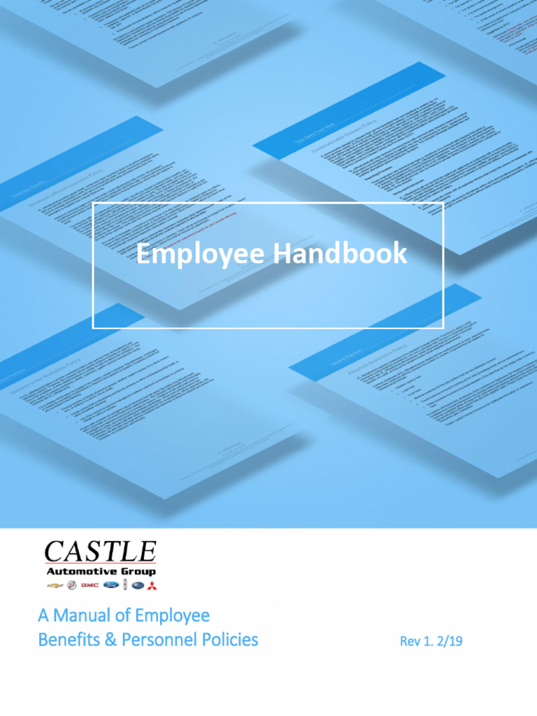 Employee Handbook | PDF | Employment | Americans With Disabilities Act ...
