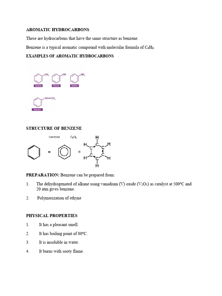 Aromatic Hydrocarbons and Alkanols Overview | PDF | Benzene | Ethanol