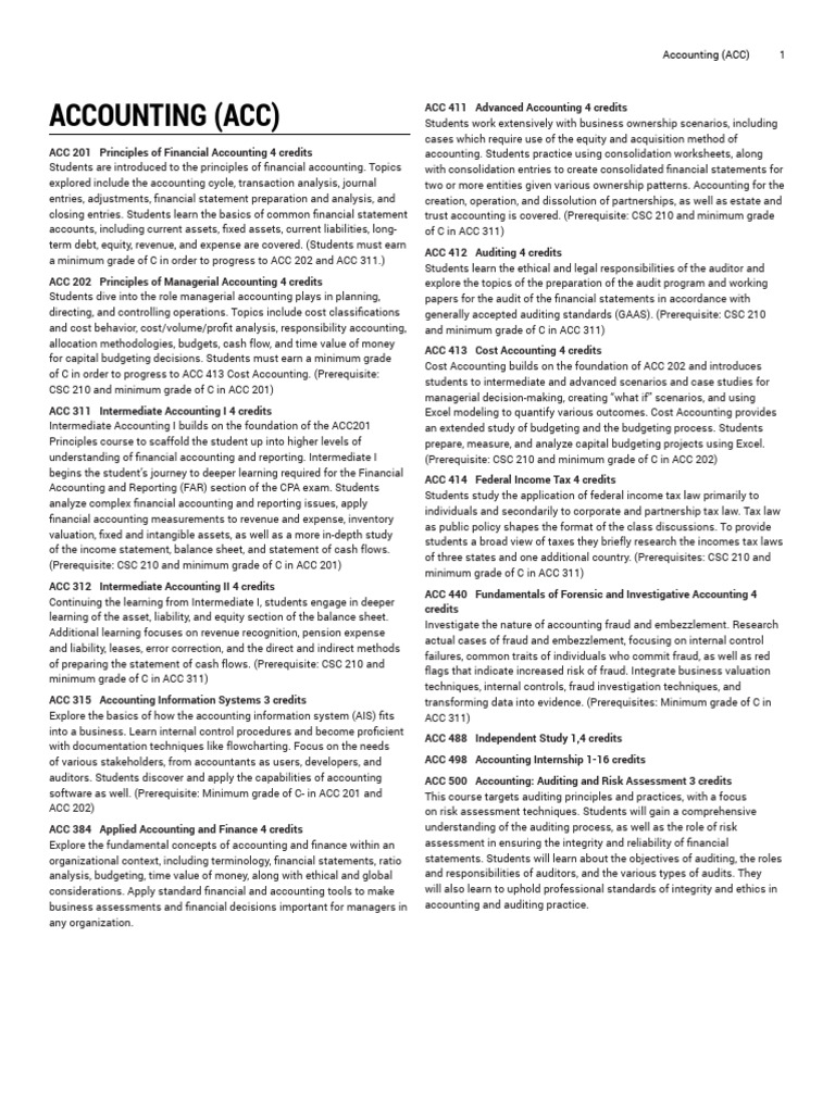 acc | PDF | Financial Statement | Accounting