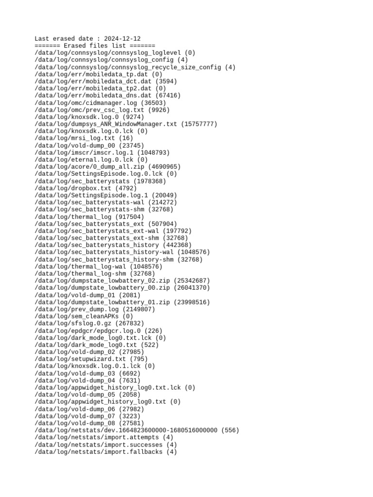 erased_log_by_sos | PDF | Computer Data Storage | Data Compression