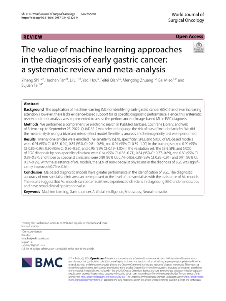 The Value of Machine Learning Approaches | PDF | Receiver Operating ...