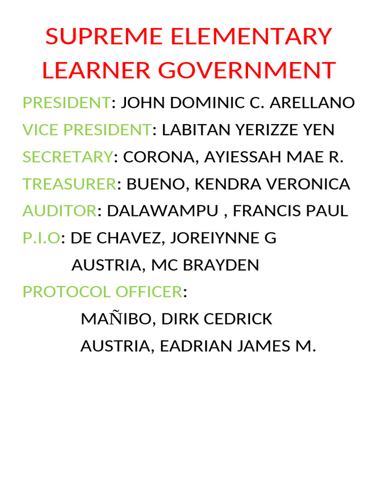 SELG oFFICERS AND MEMBERS2023 2024 | PDF