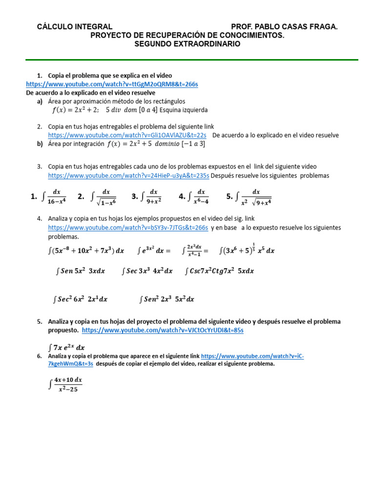 Proyecto Segundo Extraordinario | PDF