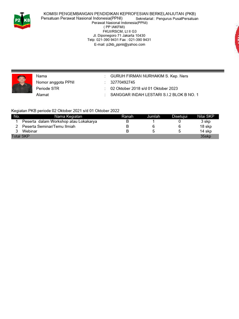 Buku Log PKB (1) | PDF