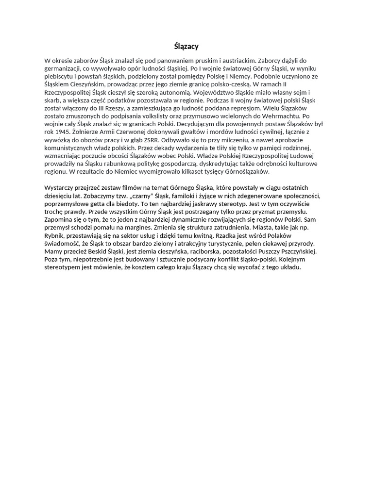 Ślązacy | PDF