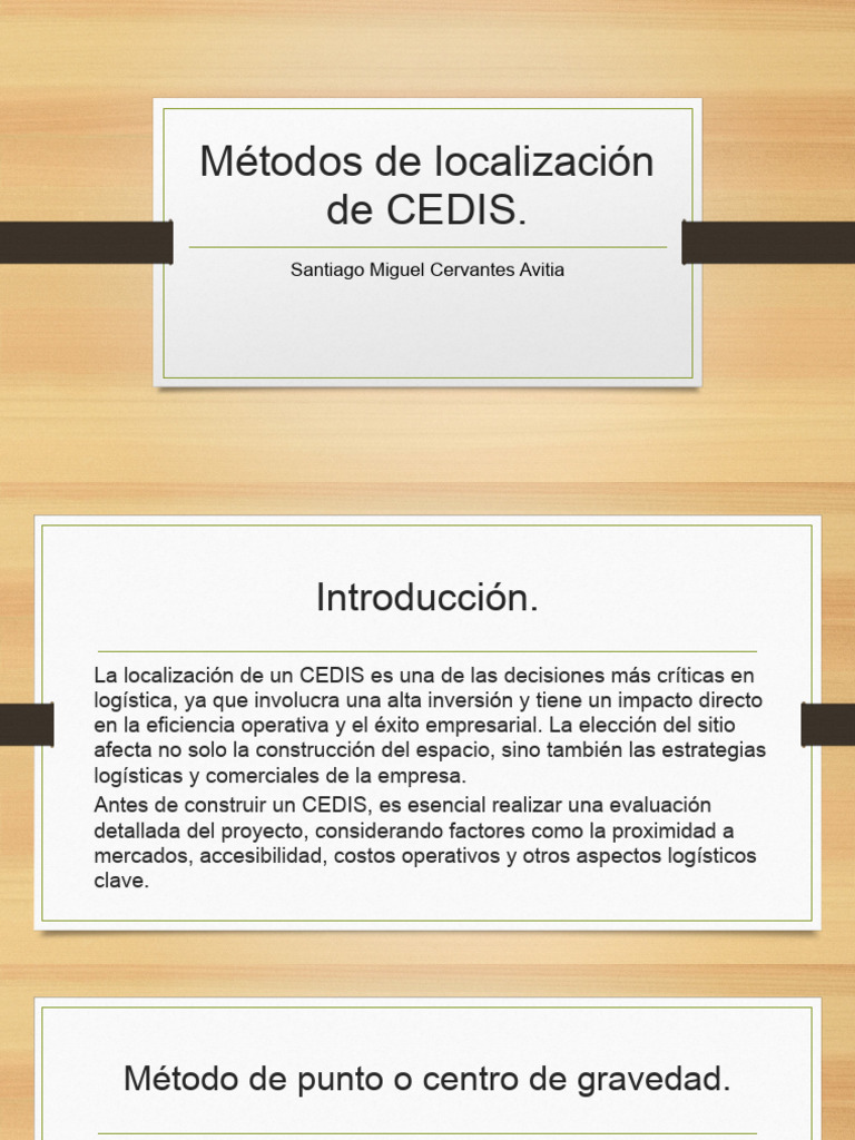 Métodos de Localización de CEDIS | PDF | Logística | Matemáticas Aplicadas