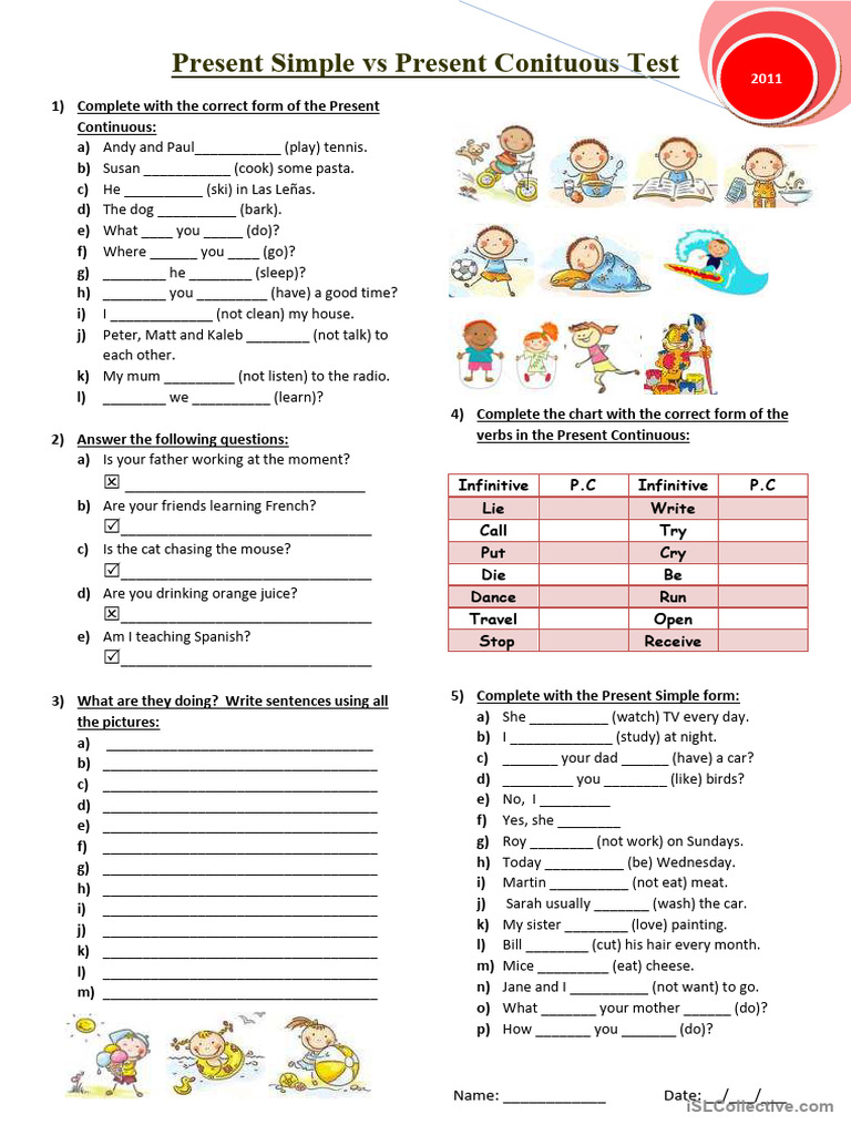 Present Simple and Present Continuous (2) | PDF | Linguistics | Grammar
