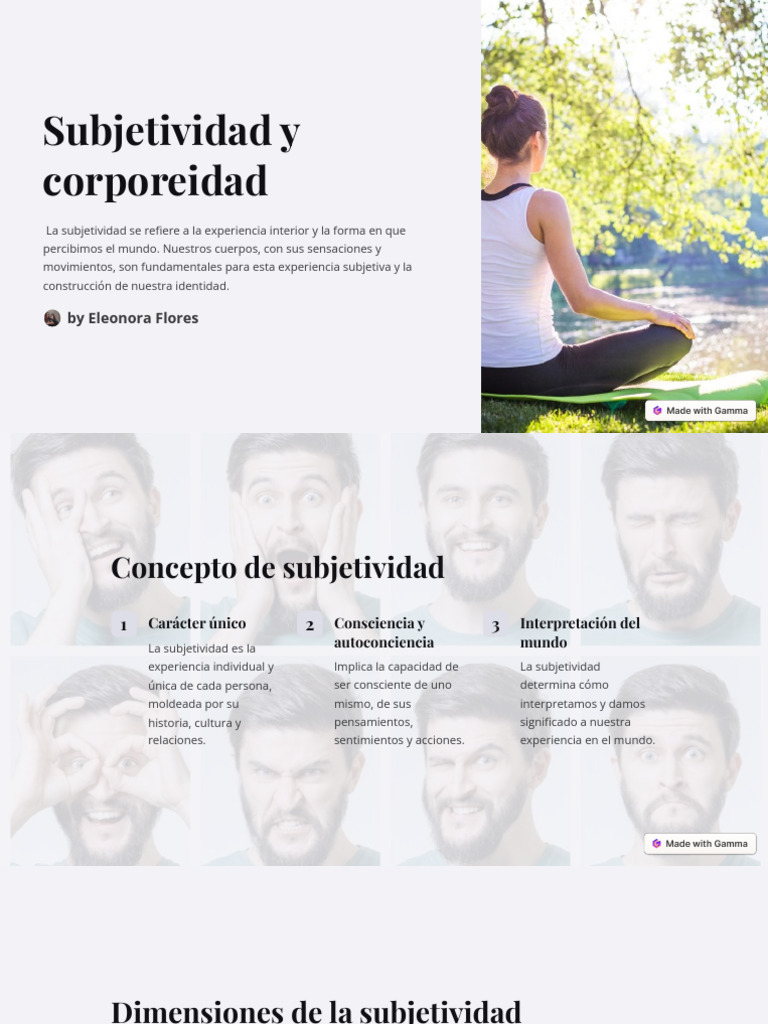 Subjetividad y Corporeidad | PDF | Experiencia | Percepción