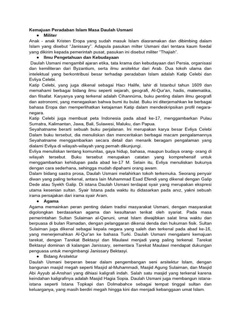 Acin Cahaya_XI B_Daulah Usmani | PDF