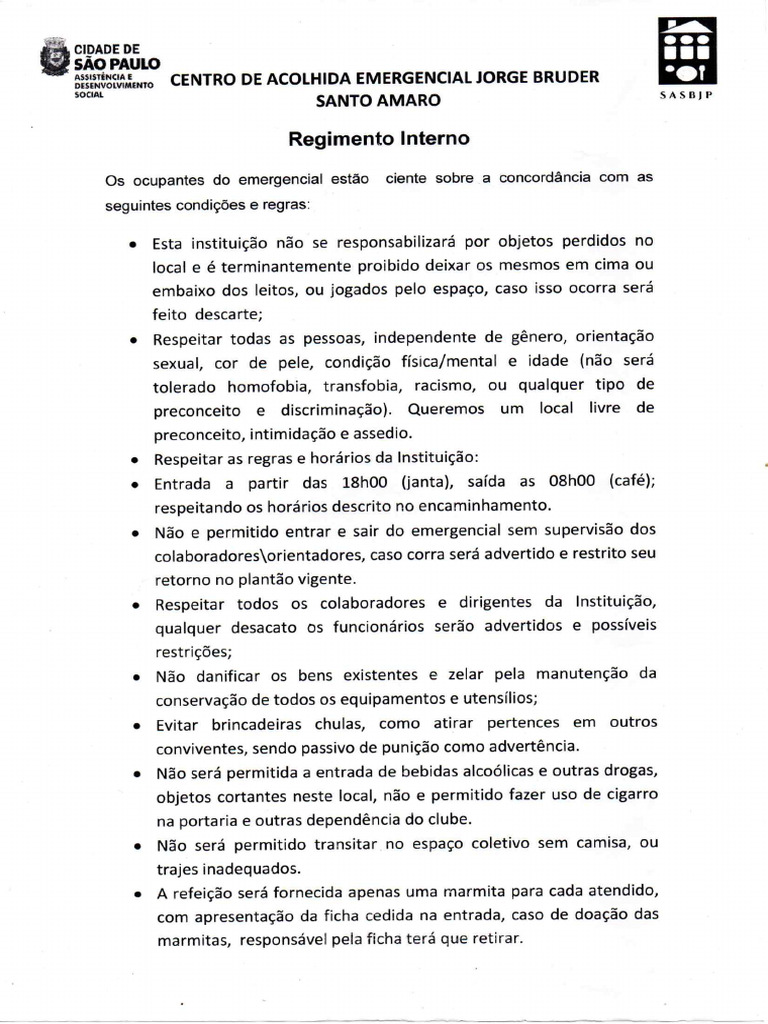 Regimento Interno Jorge Bruder | PDF