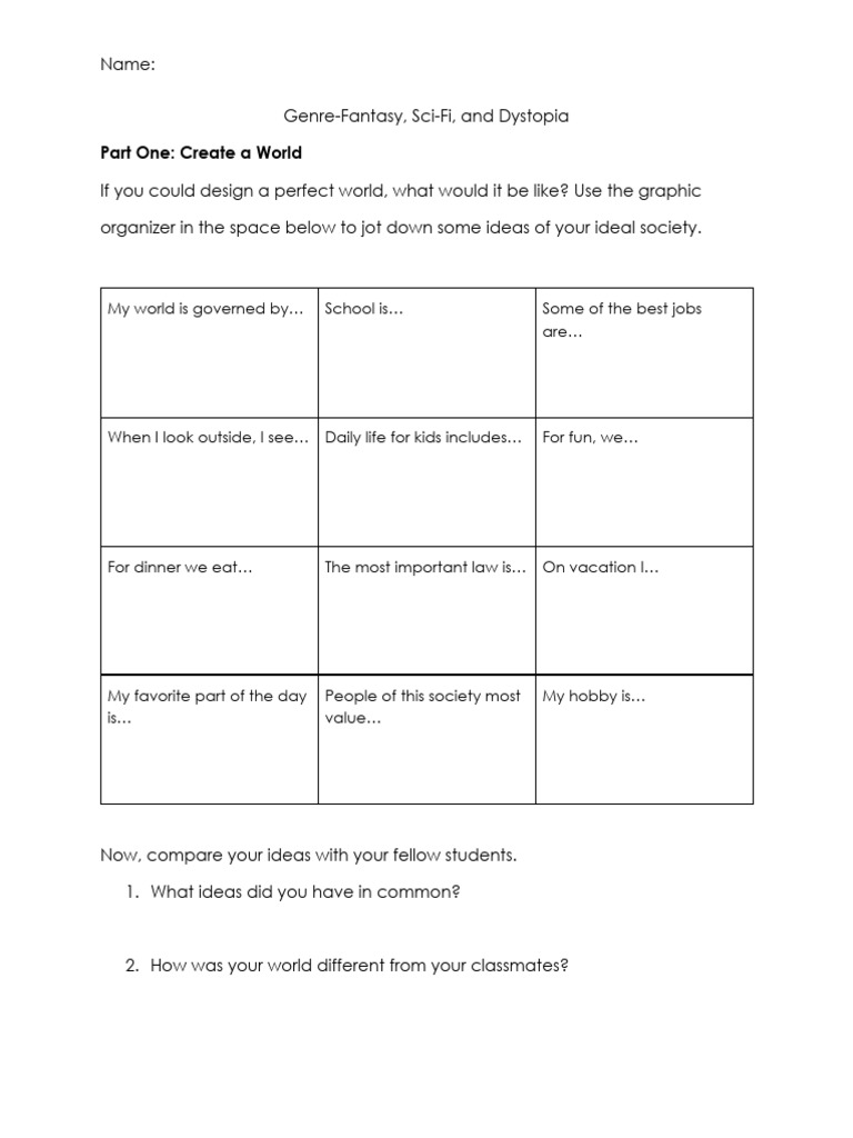Genre-Fantasy Sci-Fi and Dystopia | PDF | Dystopia | Utopia