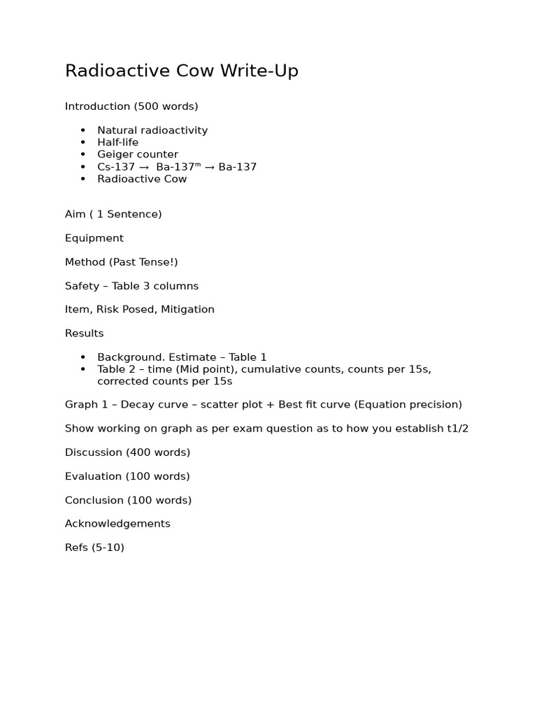 Radioactive Cow Write | PDF