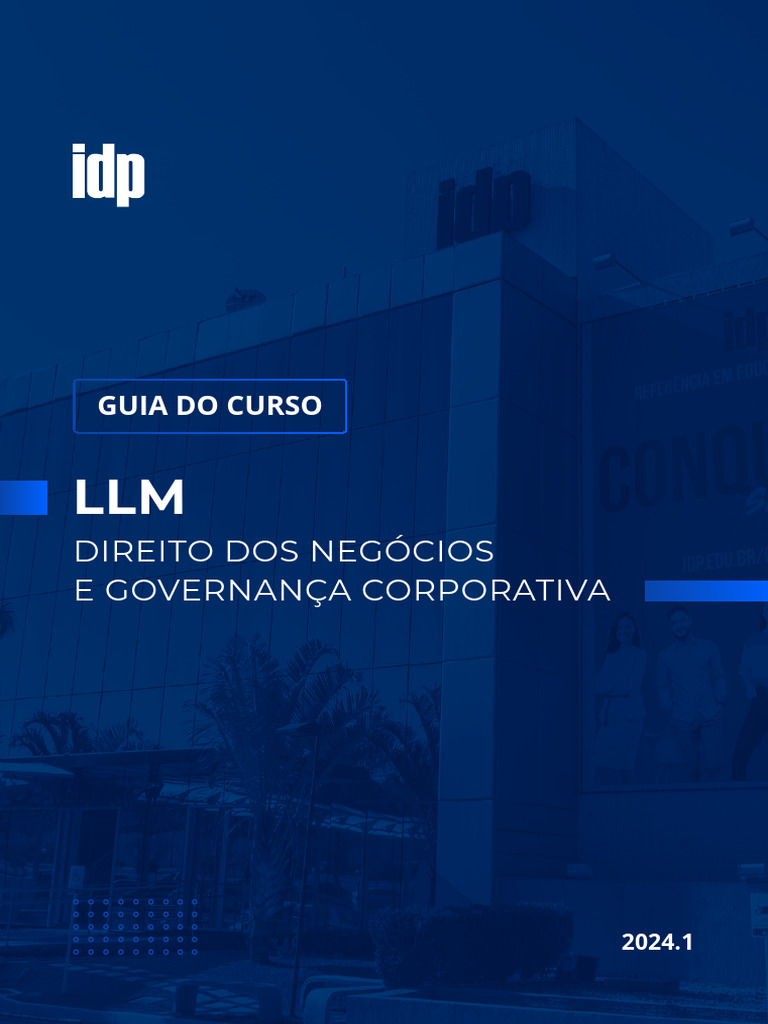 IDP - Guia Do Curso 2024.1 - LLM - Direito Dos Negócios e Governança ...