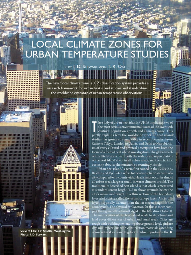 OKE (2012) - Local Climate Zones For Urban Temperature Studies | PDF ...