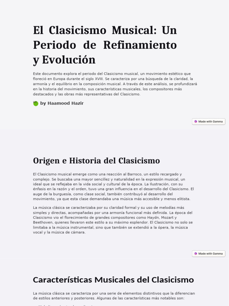 El Clasicismo Musical: Esencia y Legado | PDF | Periodo Clásico (Música) | Wolfgang Amadeus Mozart