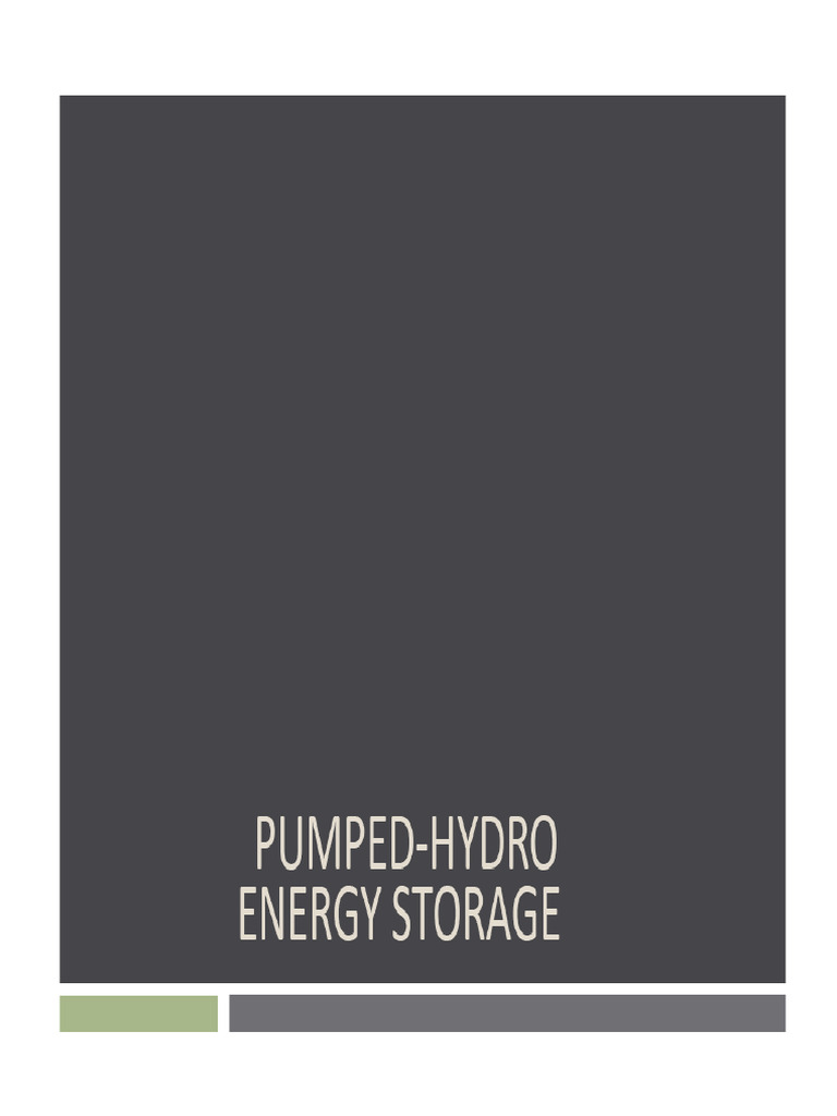 Pumped Storage Hydropower_1 | PDF | Electric Motor | Electric Generator
