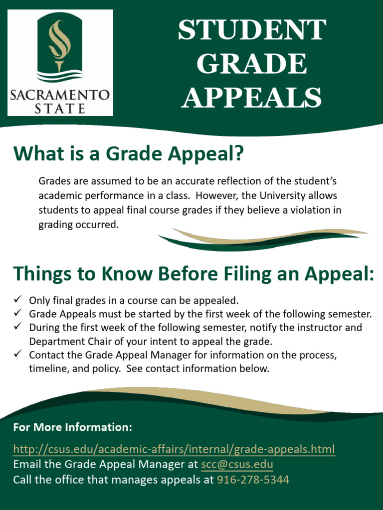 Student Grade Appeal Flyer | PDF