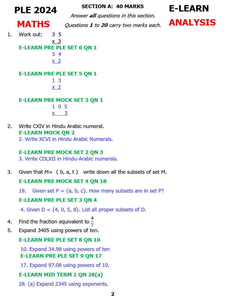 Ple 2024 Maths Analysis E-Learn | PDF | Mathematics