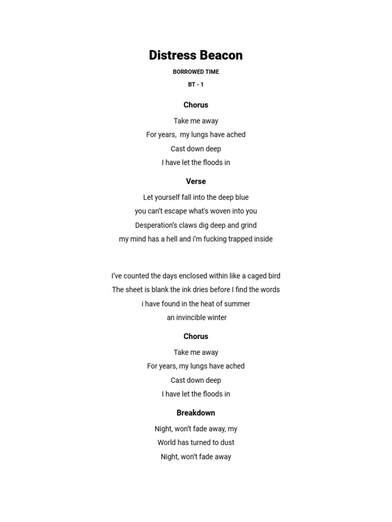 Distress Beacon | PDF