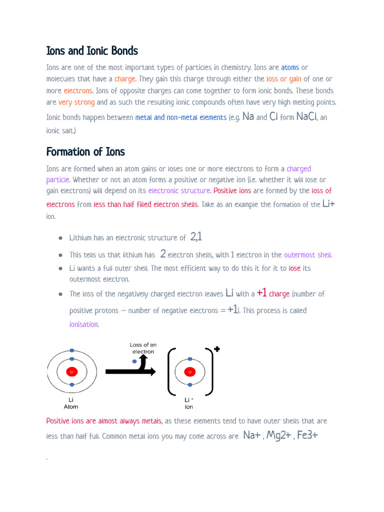 Ionic Bonding . | PDF | Ion | Ionic Bonding