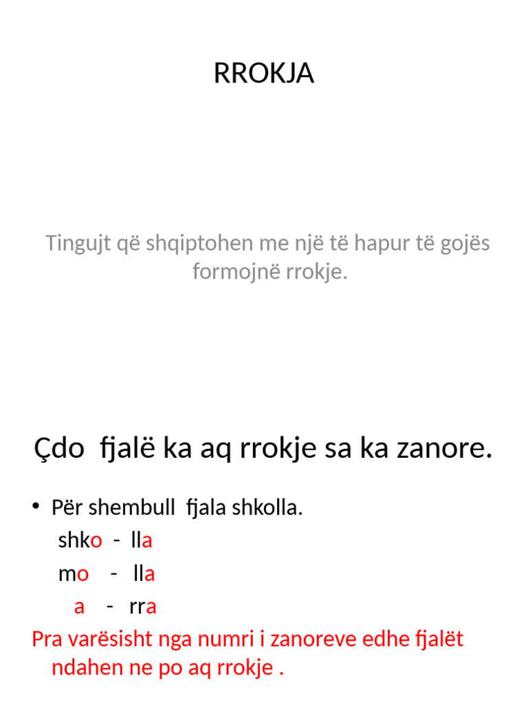 Ndarja e Fjalëve Në Rrokje Në Abetare Faq. 165 | PDF