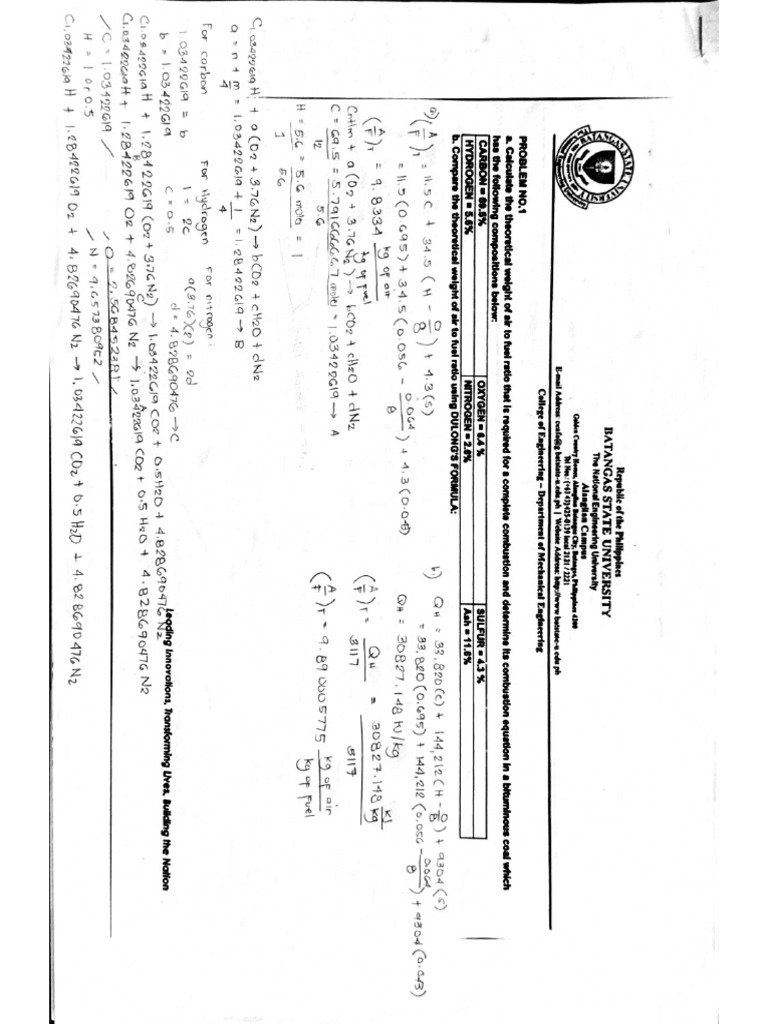 Combust Pset Finals | PDF