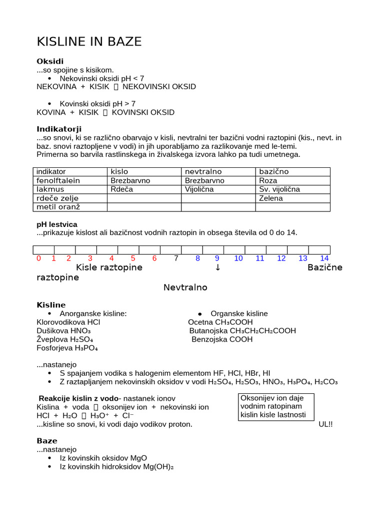 Kem Sno Kisline Baze 02 | PDF