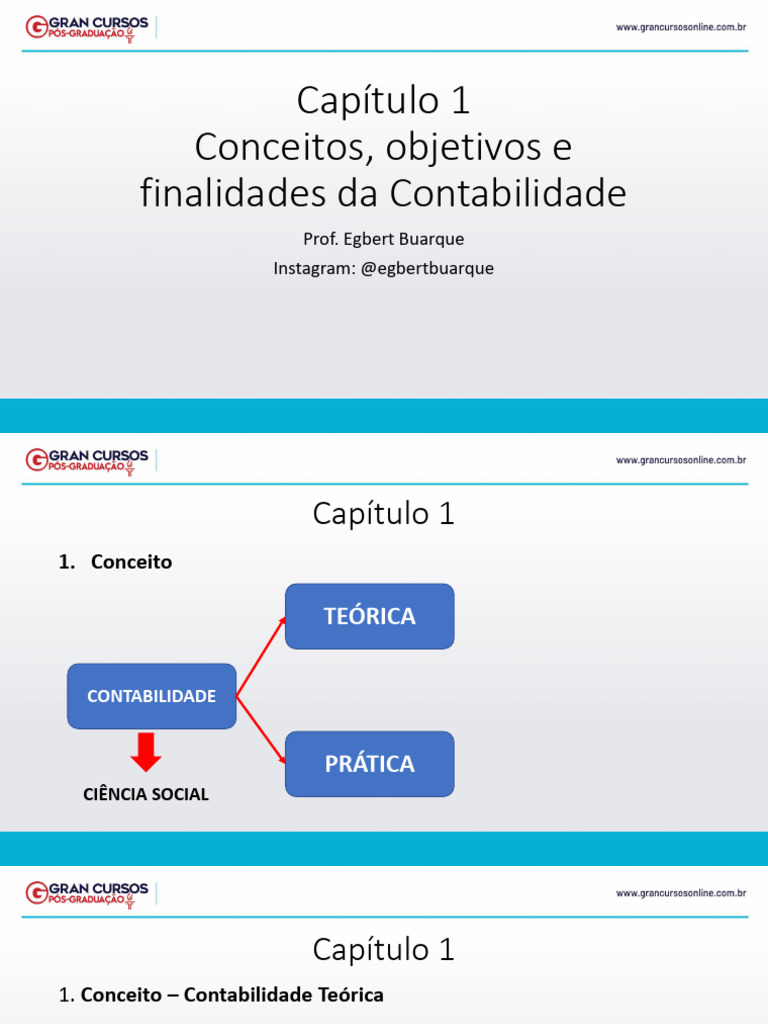 Aula 01 Conceitos, Objetivos e Finalidades Da Contabilidade | PDF