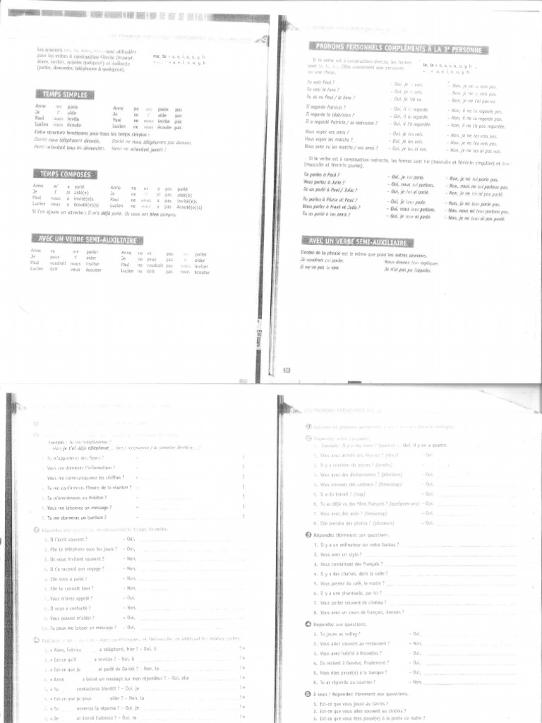 Francais COD, COI | PDF