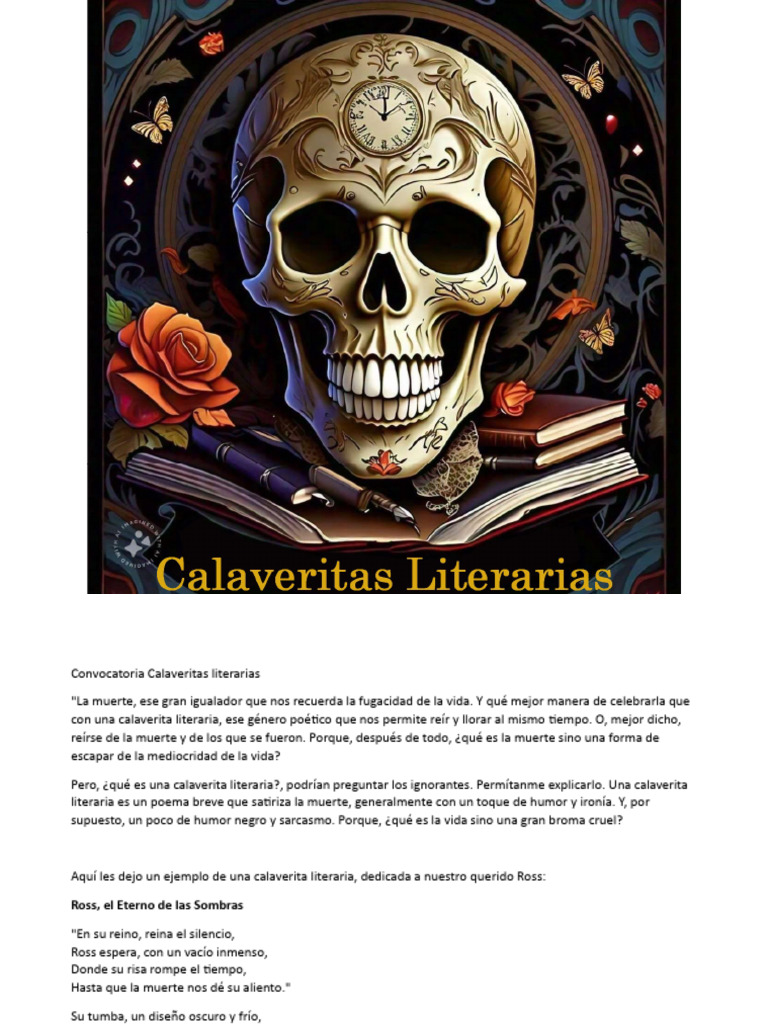 Calaverita Literaria-Combinado | PDF | Humor