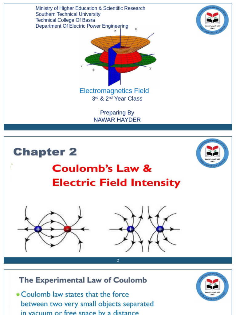 Electromagnetics Ch2 - V3 | PDF | Electric Field | Theoretical Physics