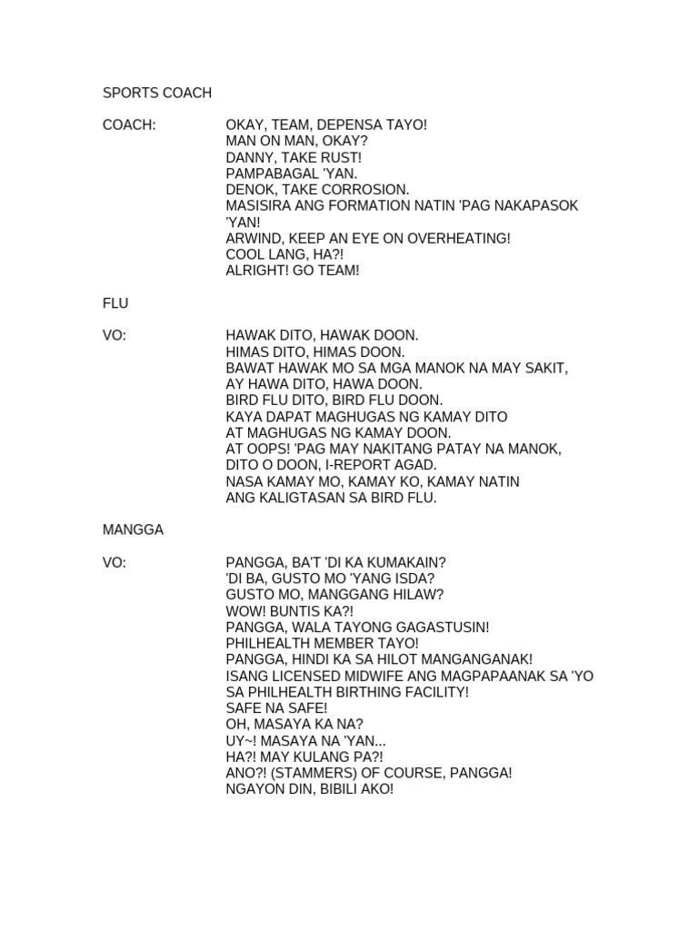 Vo Commercial Scripts | PDF