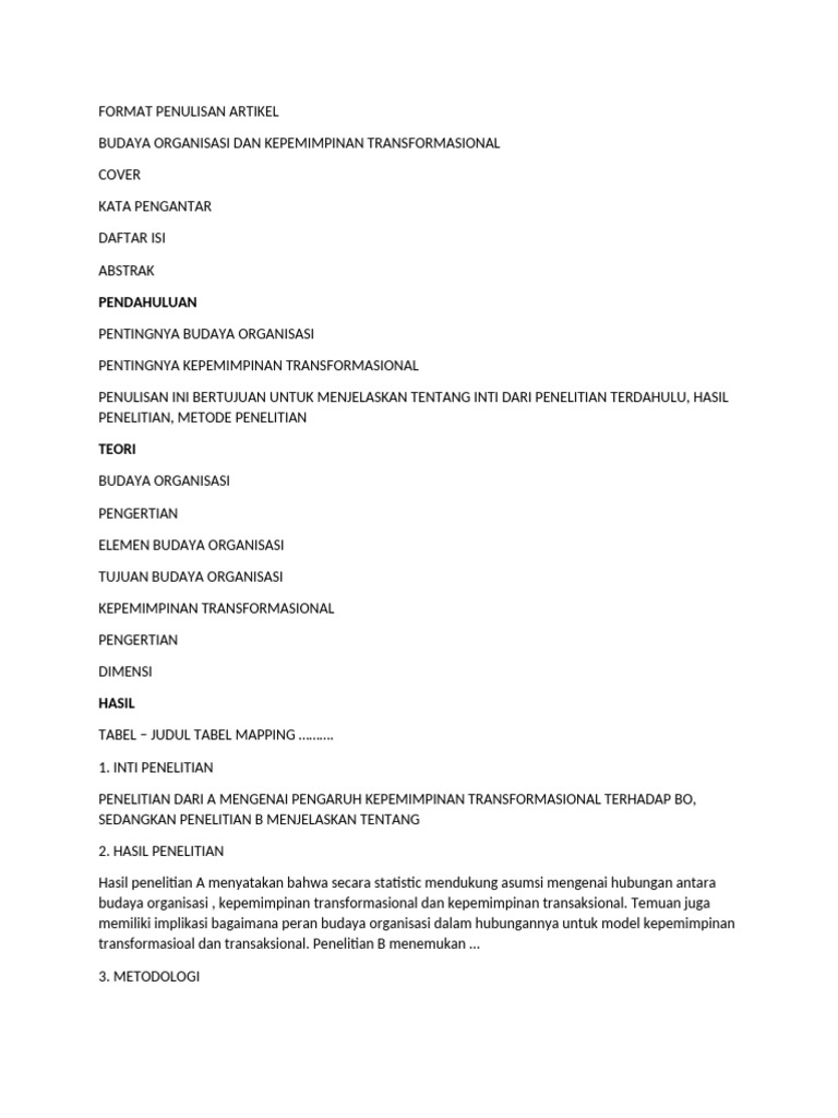 Format Penulisan Artikel Bo | PDF