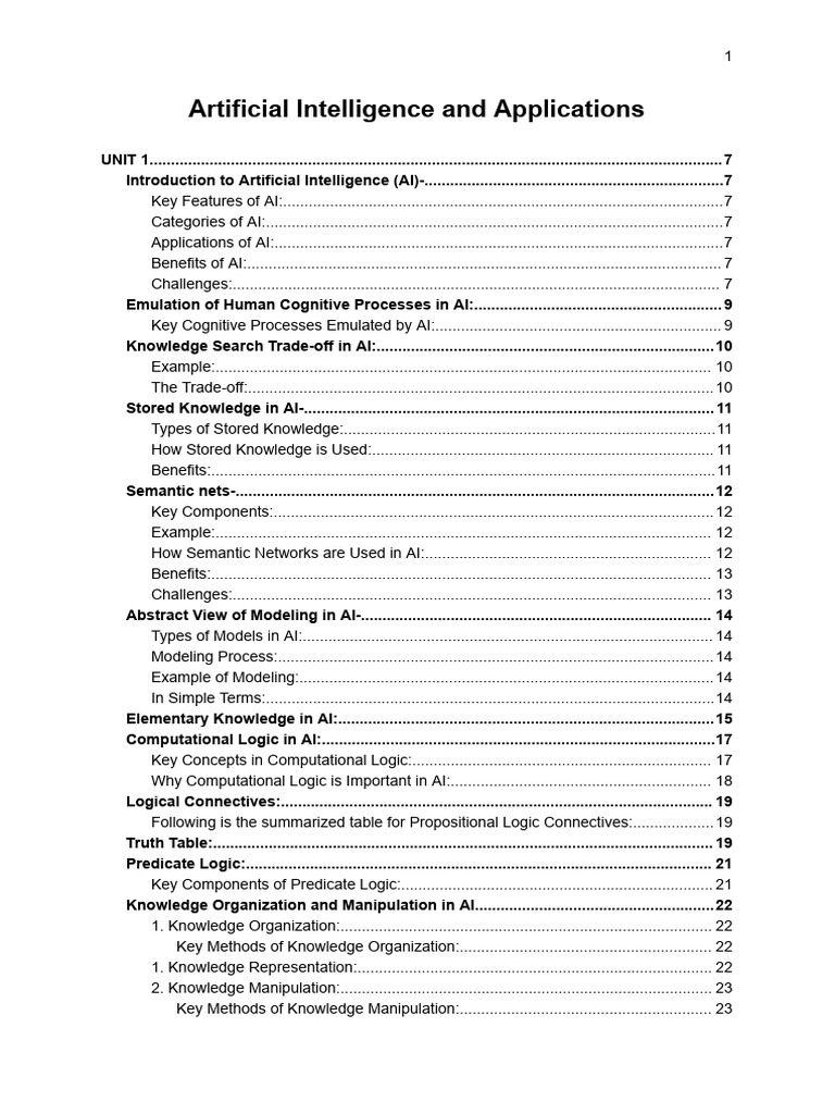 Artificial Intelligence Notes | PDF | Artificial Intelligence ...