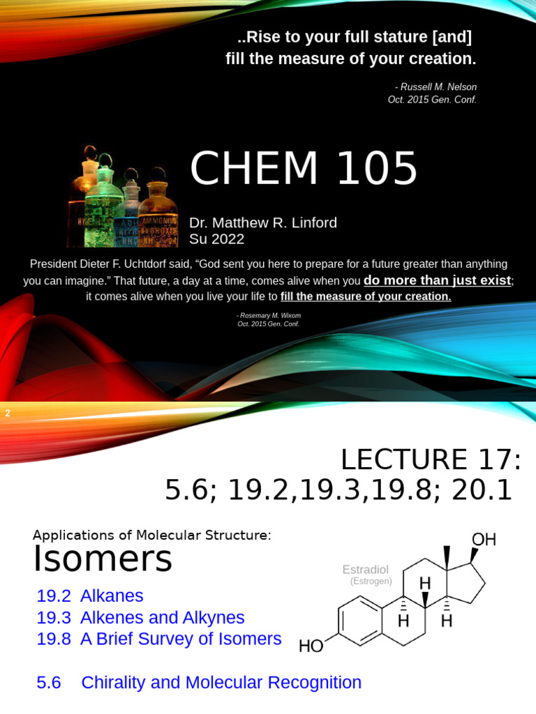 16 - Isomers and OChem | PDF | Chirality (Chemistry) | Isomer