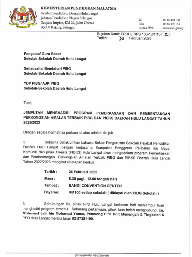 PGB - Su.ydp Pibg - Jemputan Prog Pat 2 | PDF