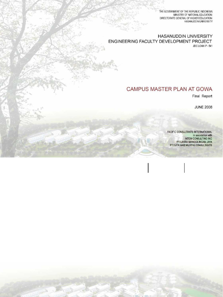 Hasanuddin Univ Gowa Campus Master Plan | PDF | Strategic Planning | Electric Power Distribution