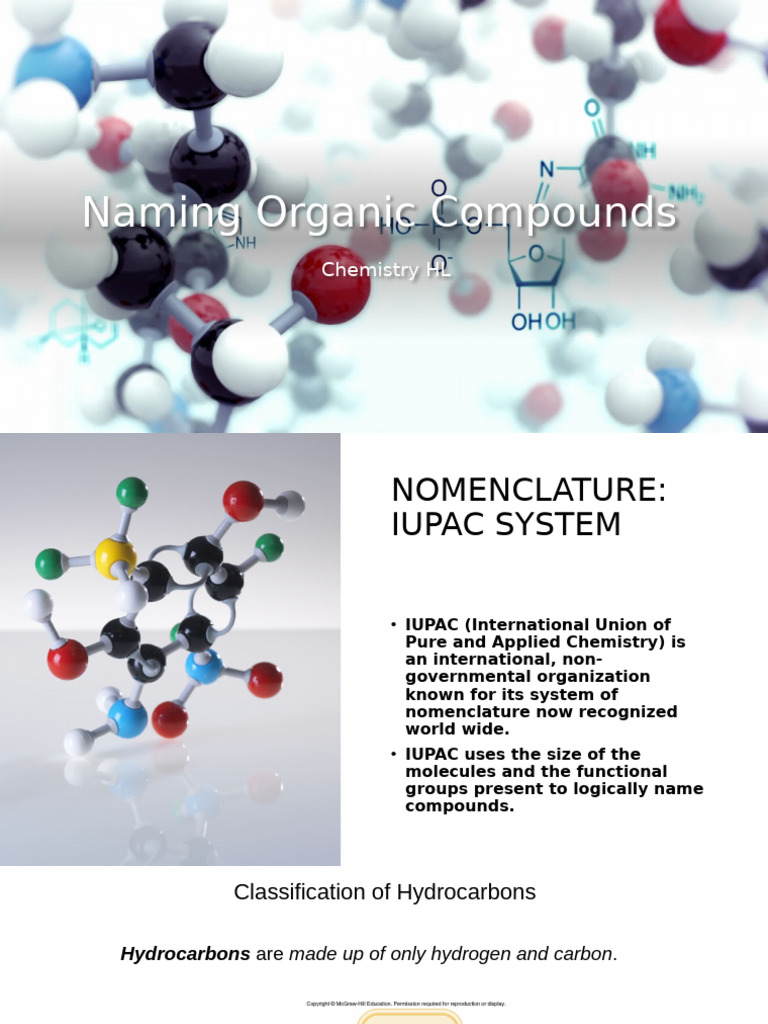 Organic Chemistry -Naming | PDF | Methyl Group | Alkane