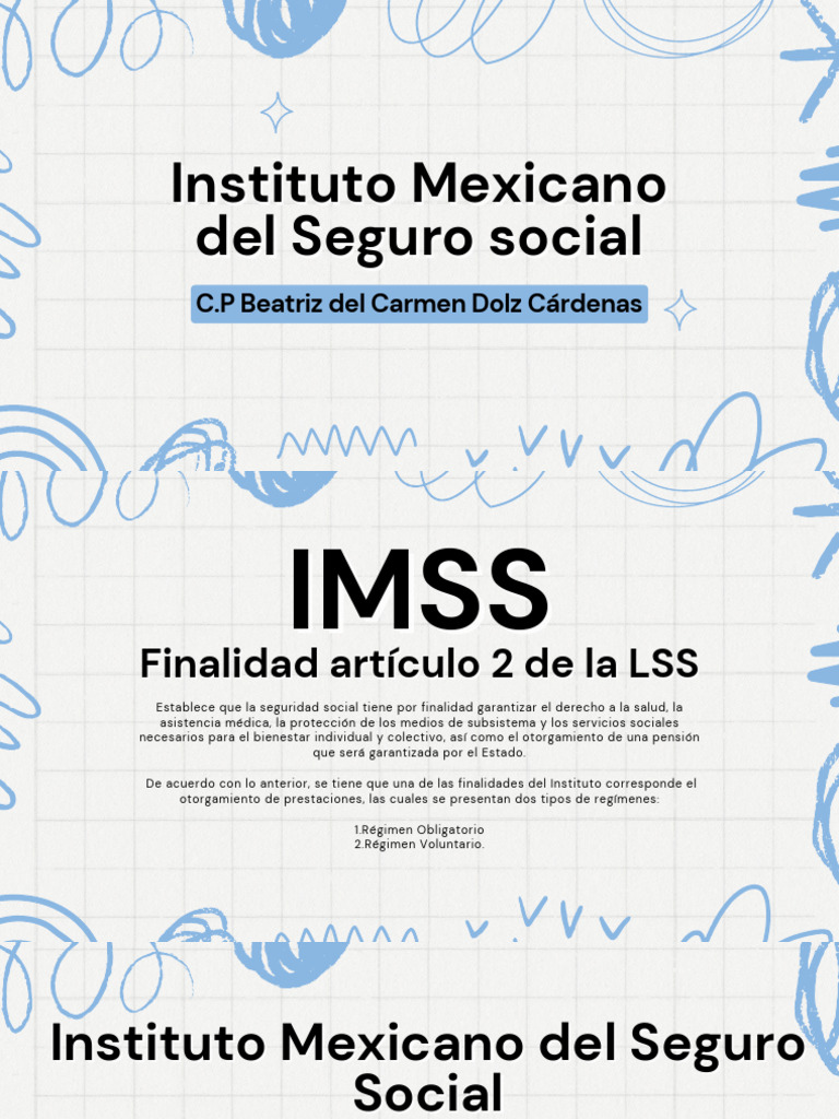Finalidad y Origen del IMSS | PDF | Economias