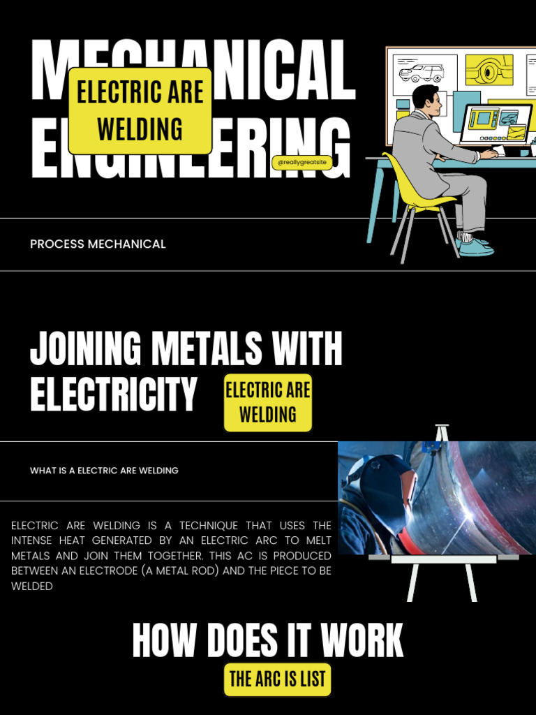 Black White Illustrative Modern Automotive Mechanical Engineering ...