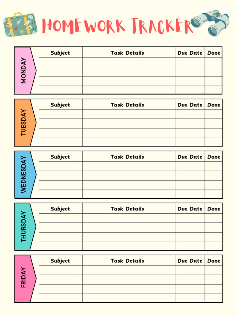 Homework Tracker Desain 1 | PDF