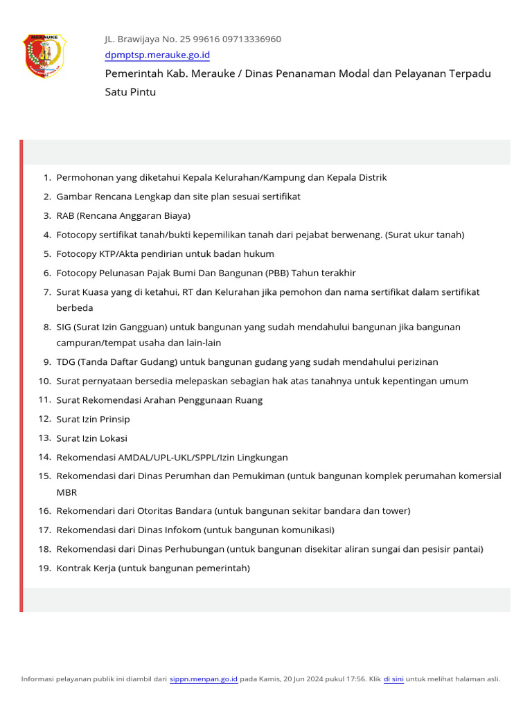 Unduh Standar Pelayanan - Izin Mendirikan Bangunan (IMB) Bangunan ...