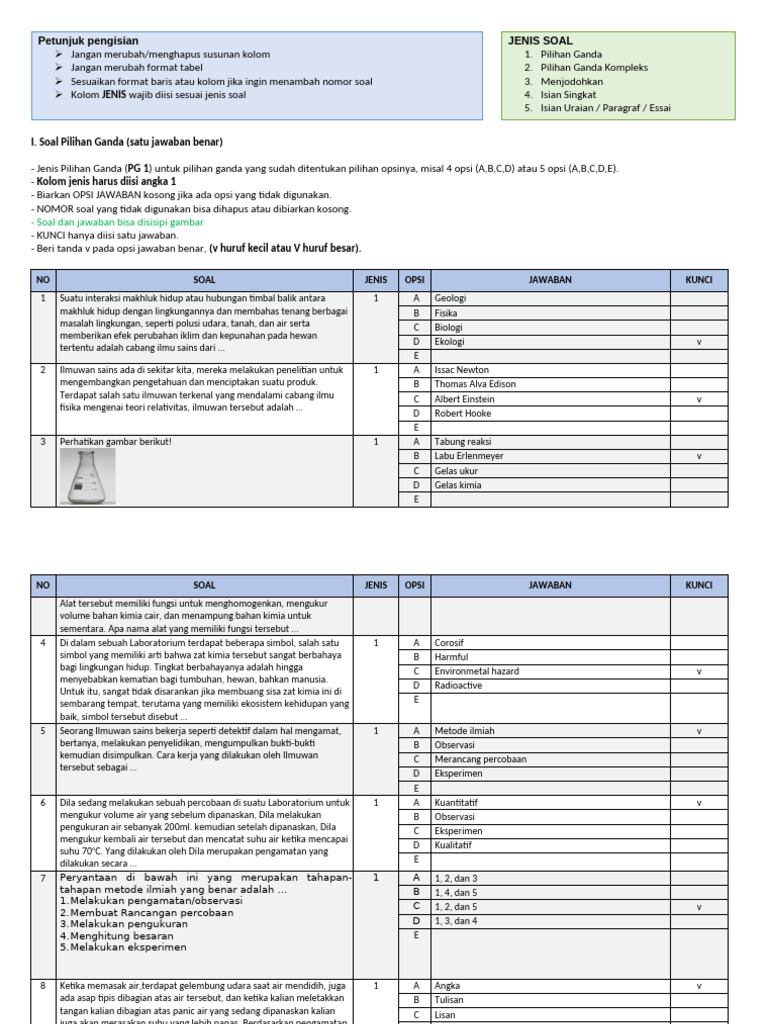 Soal Pas Ipa Ganjil 2024 Vii | PDF