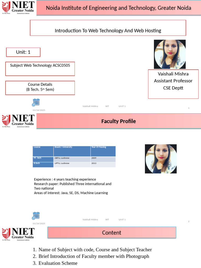 Unit1 WT | PDF | World Wide Web | Internet & Web