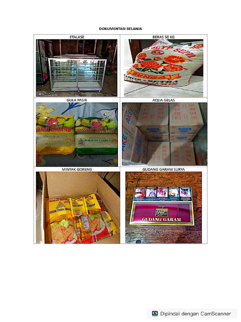 Dokumentasi Belanja 1 Pdf