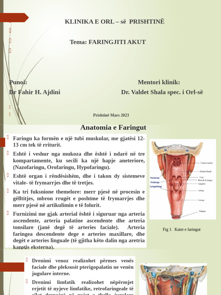 Faryngjiti Akut Prezantimi | PDF