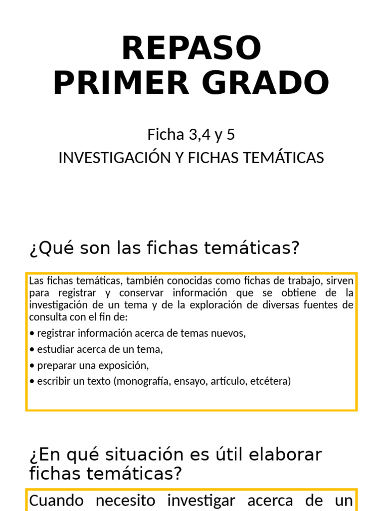 evaluacion investigacion y fichas temáticas | PDF