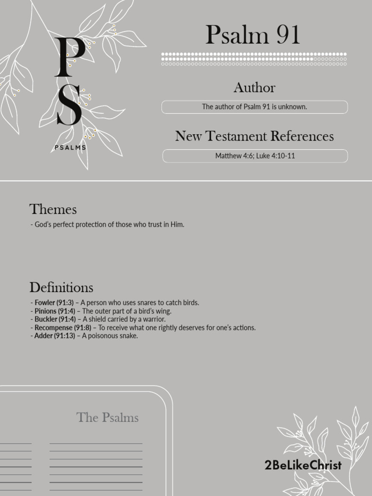 Psalm+91+ +Chapter+Summary+and+Outline | PDF