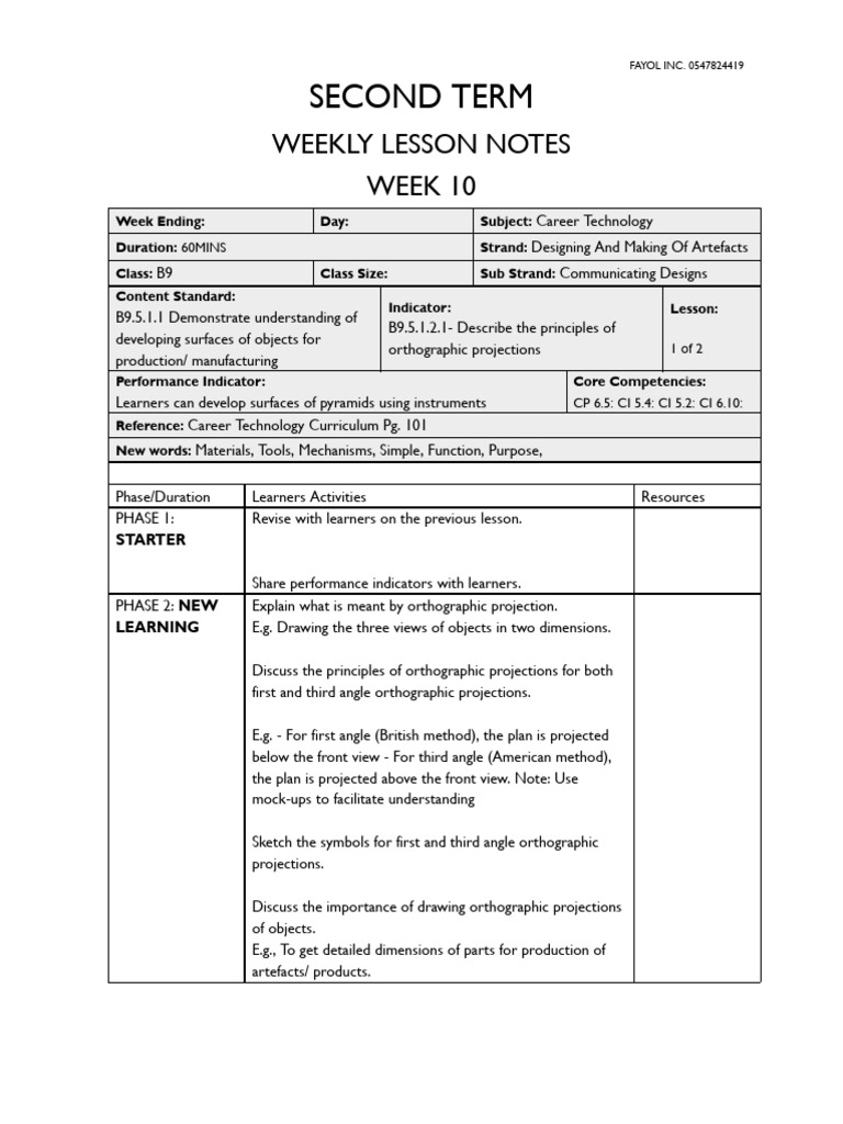 2nd Term B9 CAT WK10 | PDF | Curriculum | Orthography