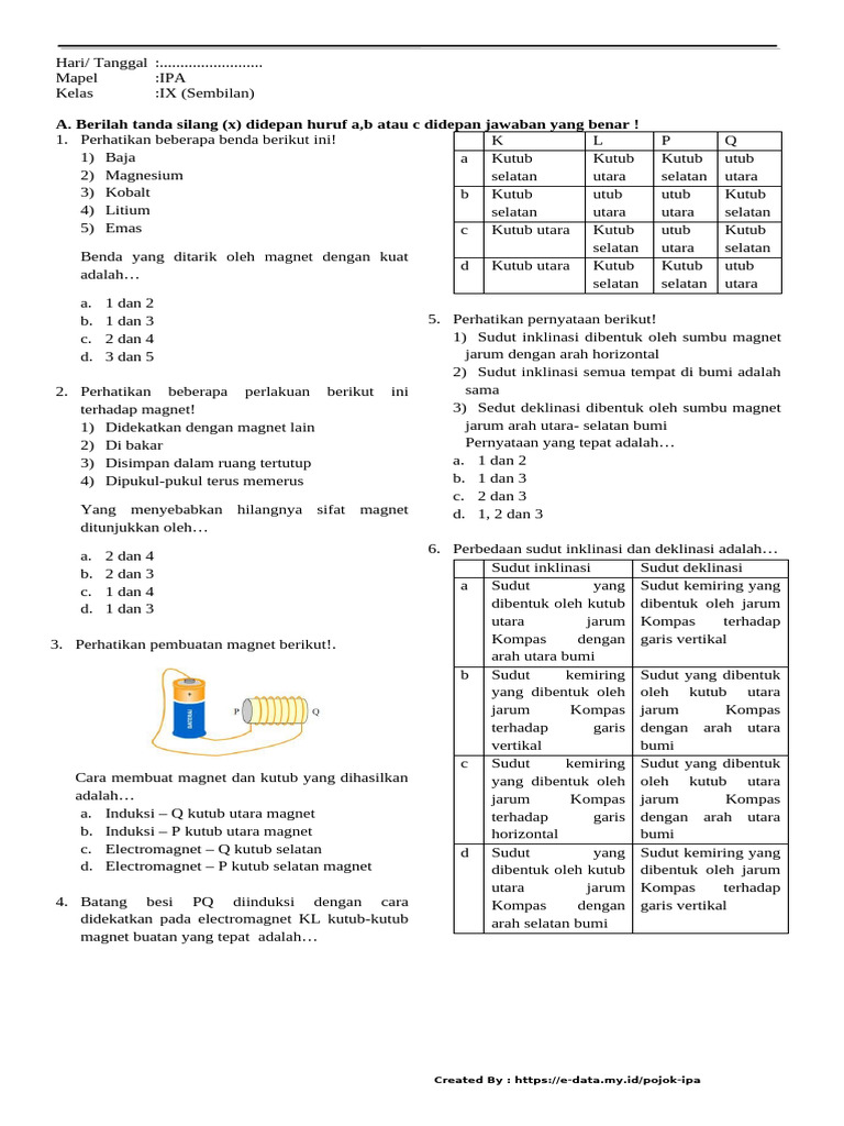 Soal Pat Ipa Kelas 9 | PDF